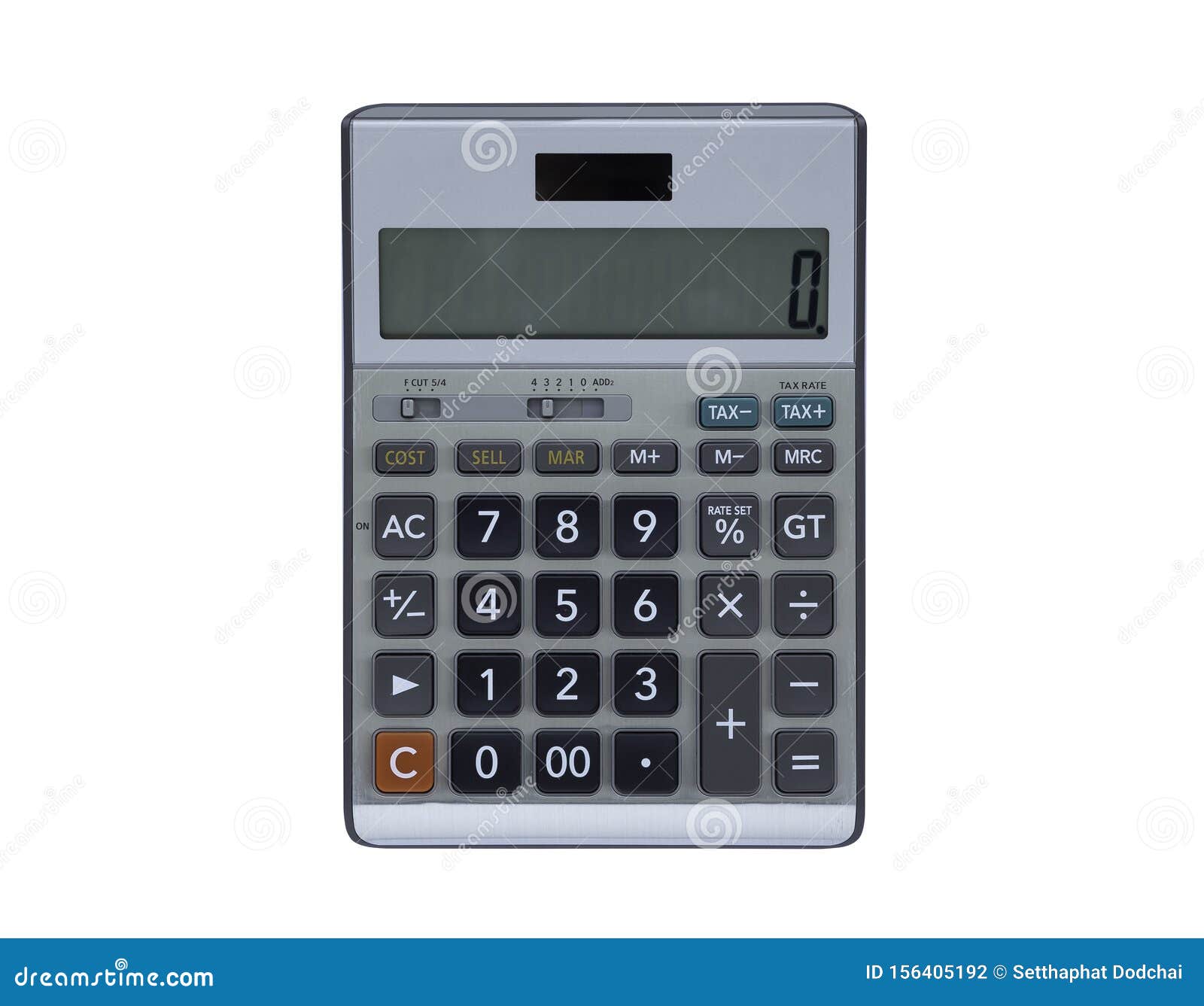 Top View Calculator,post It Note,pencil And Some Plant Put On Wooden ...