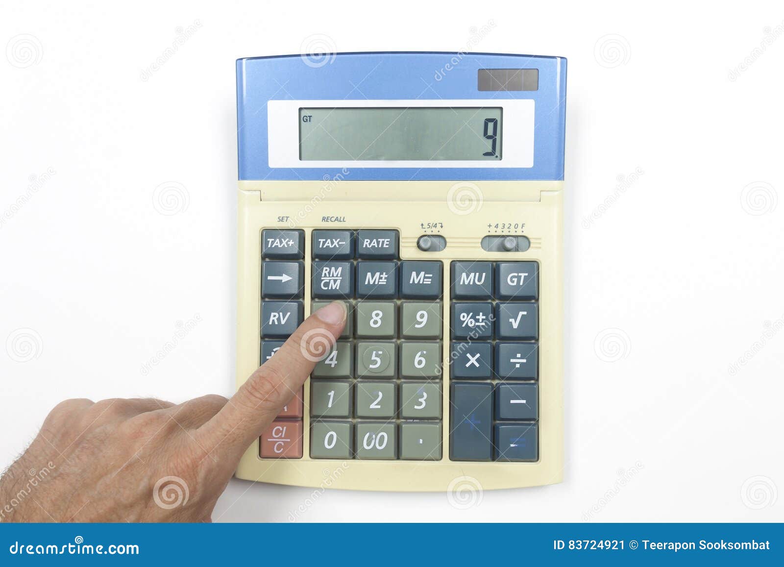 Top View of Calculator stock image. Image of design, button - 83724921