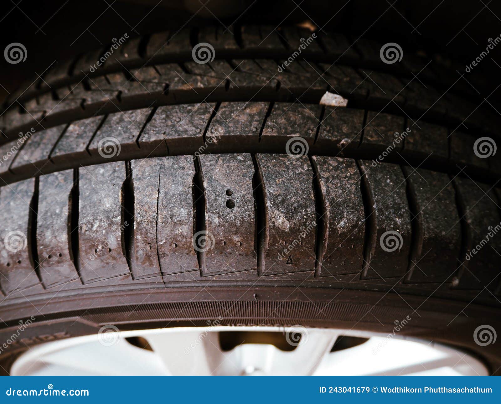 Top View of Car Tire Tread and Depth Stock Image - Image of depth ...