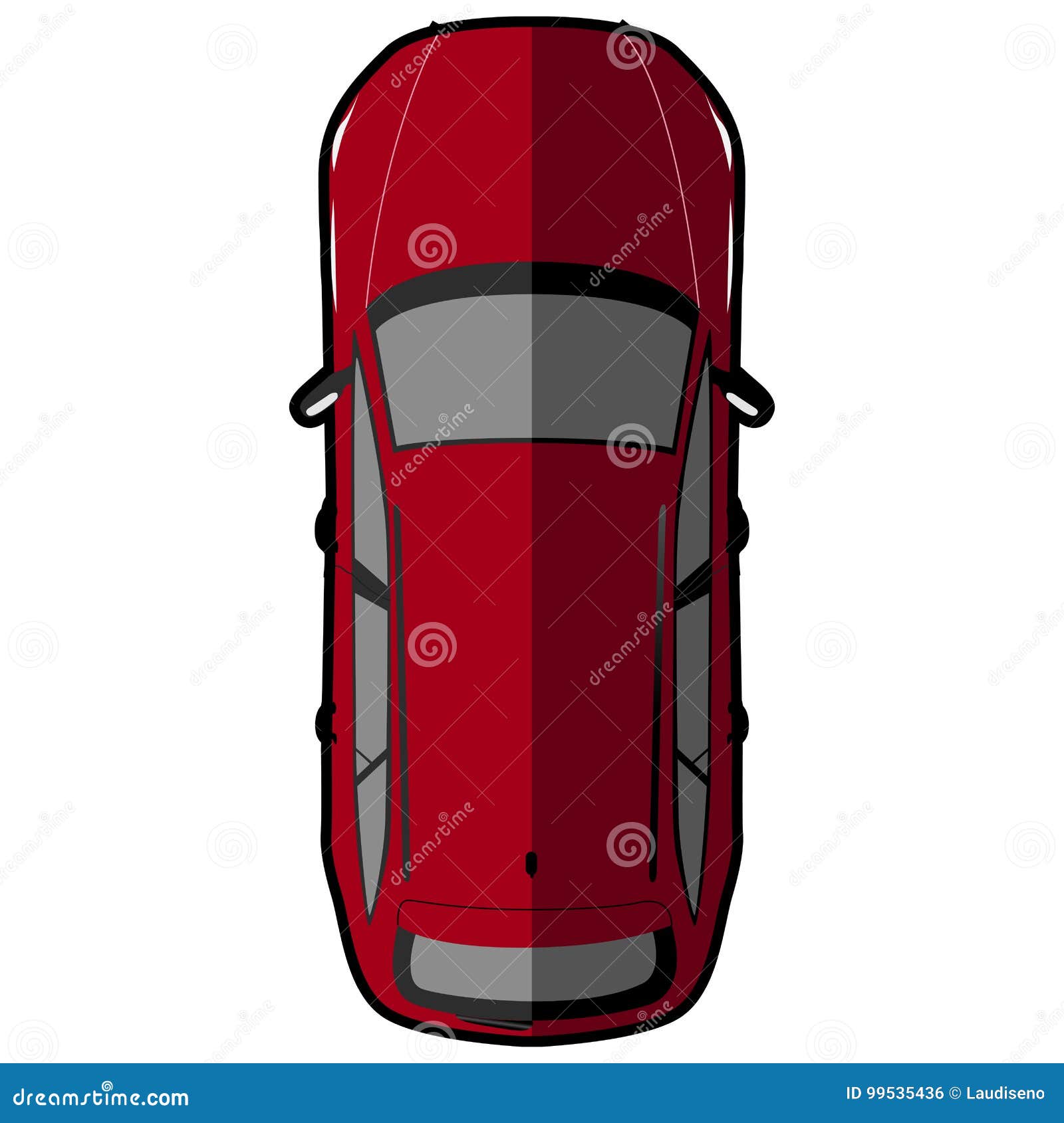 Top view of a car stock vector. Illustration of digitally - 99535436