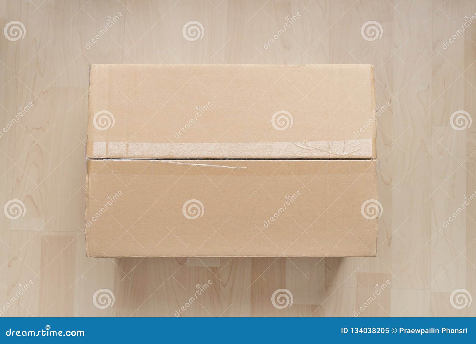 Top View of Cardboard Box on Wood Background Stock Image - Image of ...