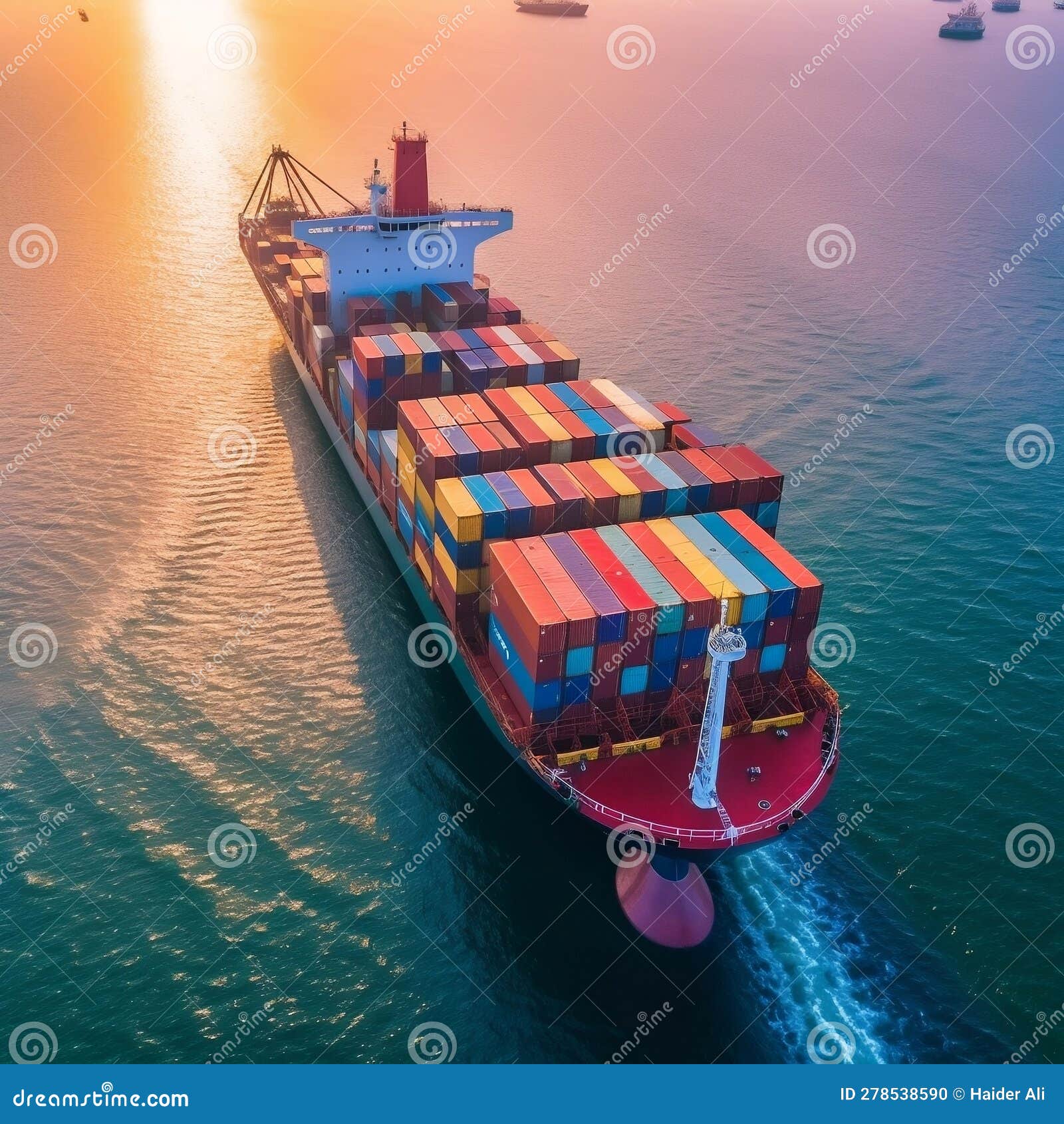 Top View of Cargo Container Business Area. AI Stock Illustration ...