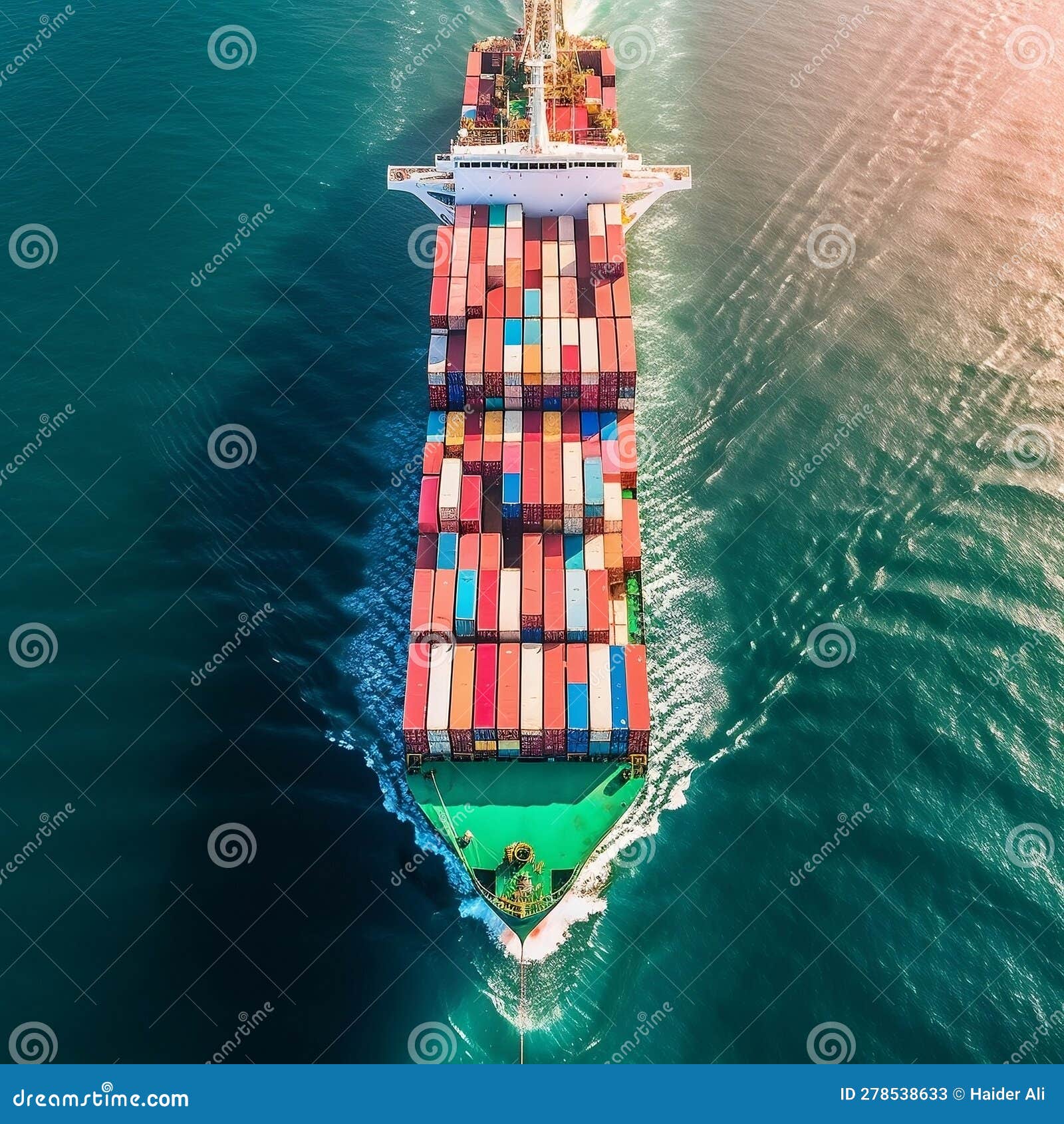 Top View of Cargo Container Business Area. AI Stock Illustration ...