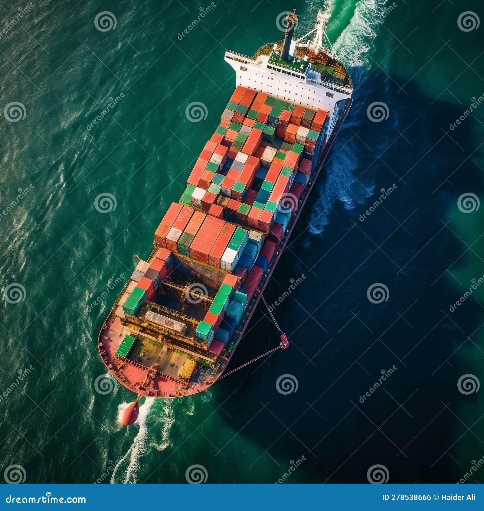 Top View of Cargo Container Business Area. AI Stock Illustration ...