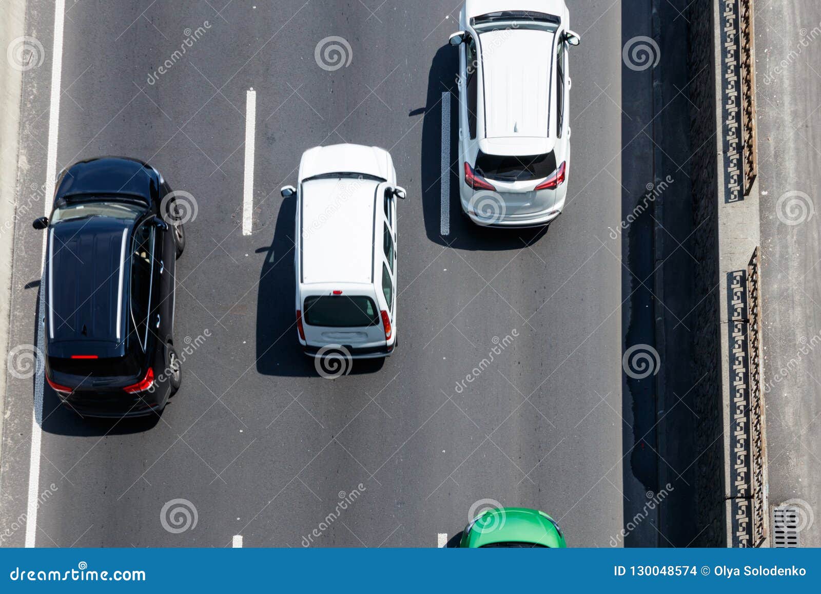 Top View of Cars Moving on Highway Stock Photo - Image of asphalt ...