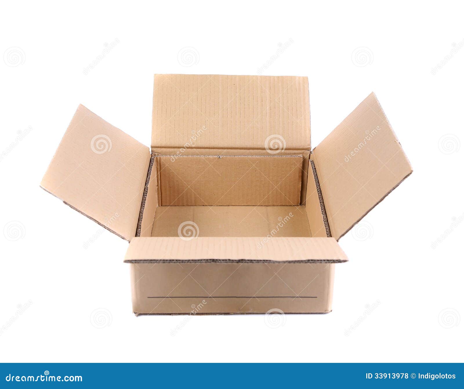 Top view of carton box stock photo. Image of open, brown - 33913978