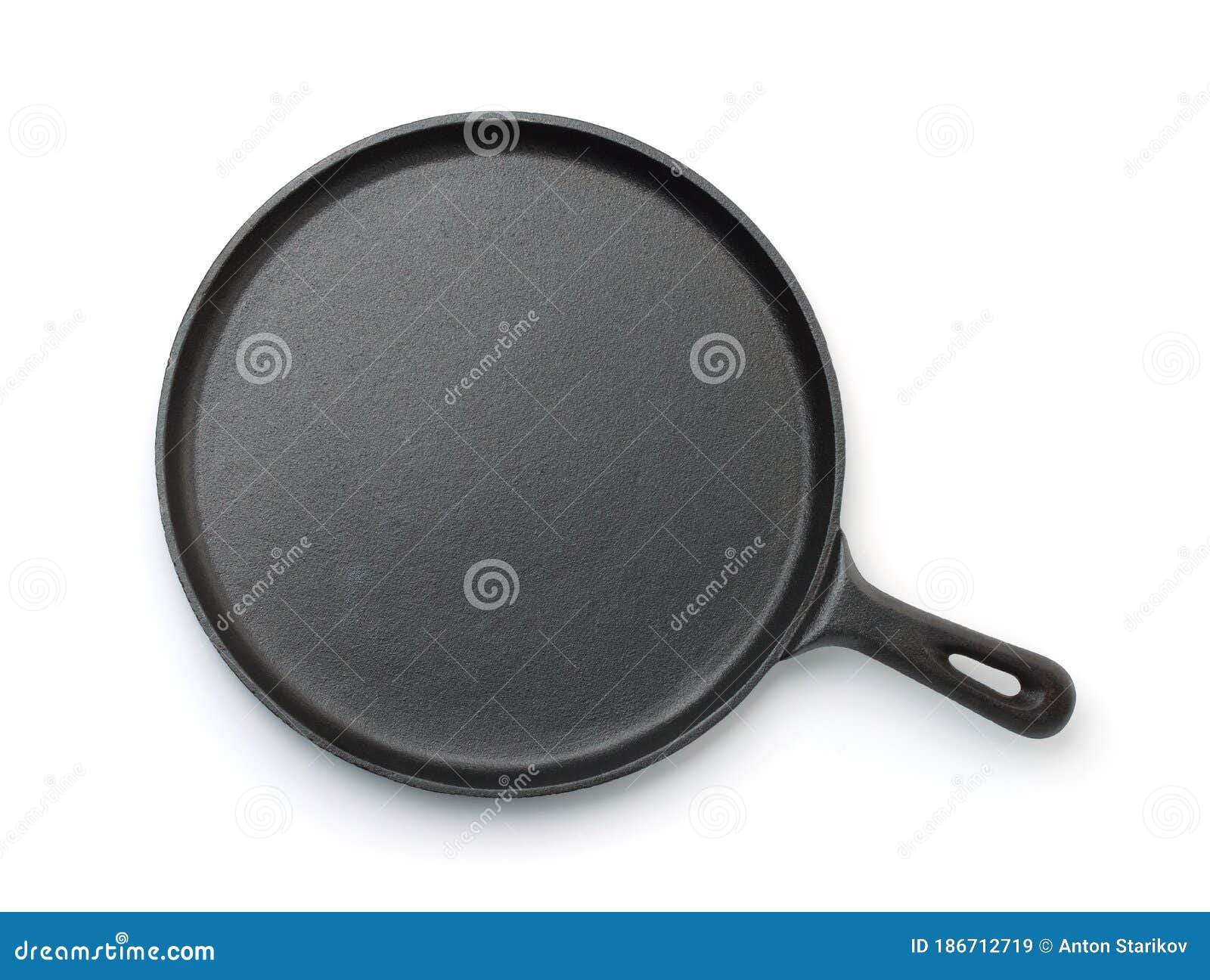 Top View of Cast Iron Crepe Pan Stock Image - Image of object, cast ...