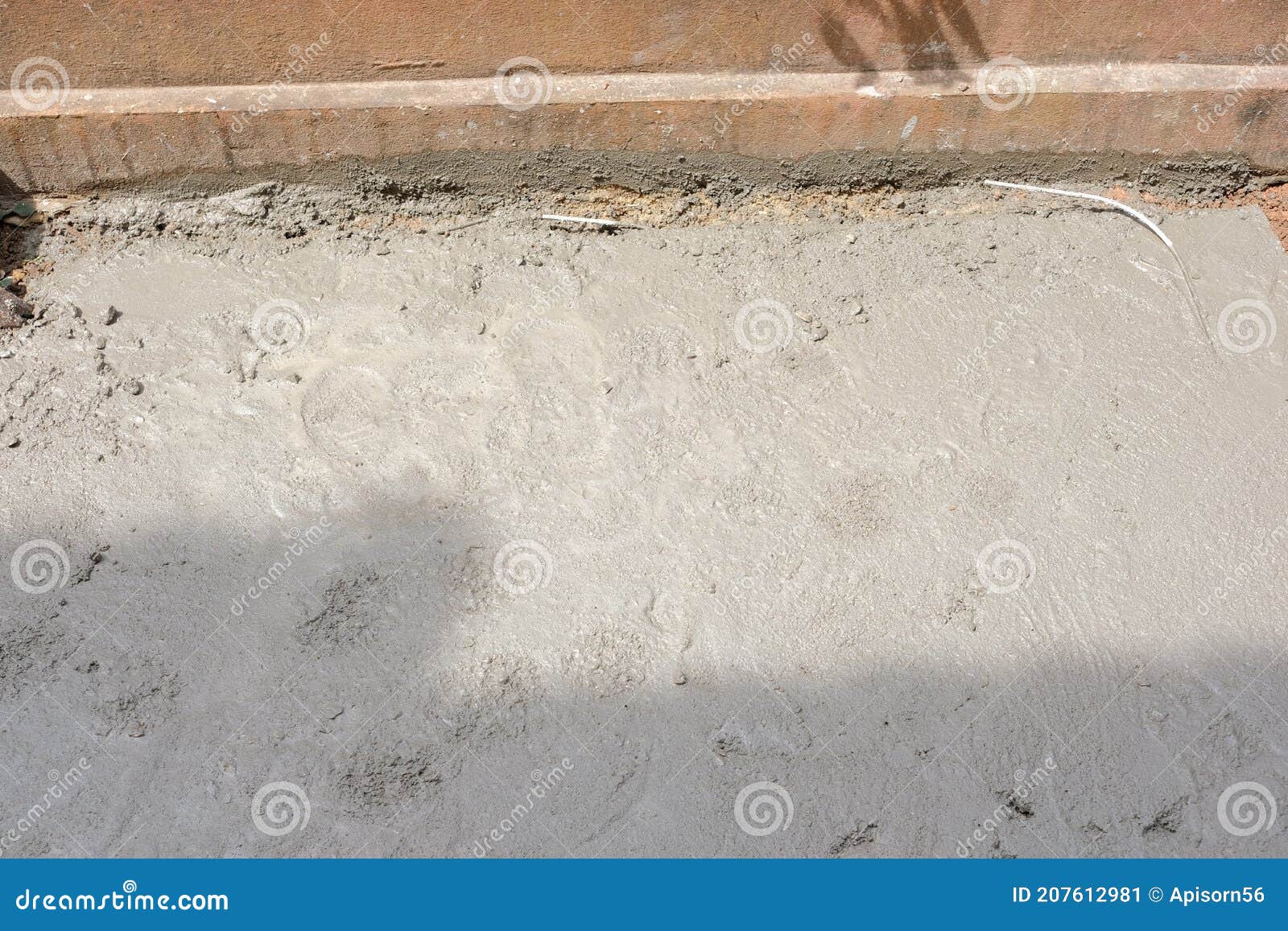 Top View Cement Floor Wait for Dry at Construction Site Stock Image ...