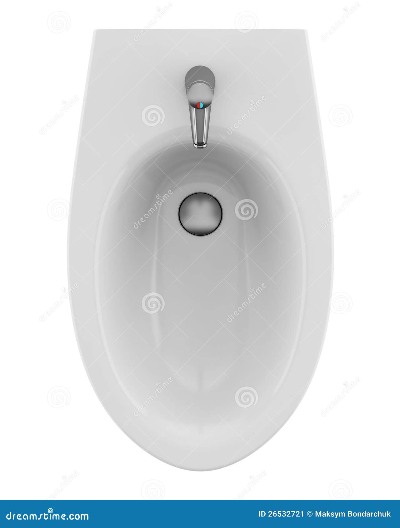 Top View of Ceramic Bidet Isolated on White Stock Illustration ...