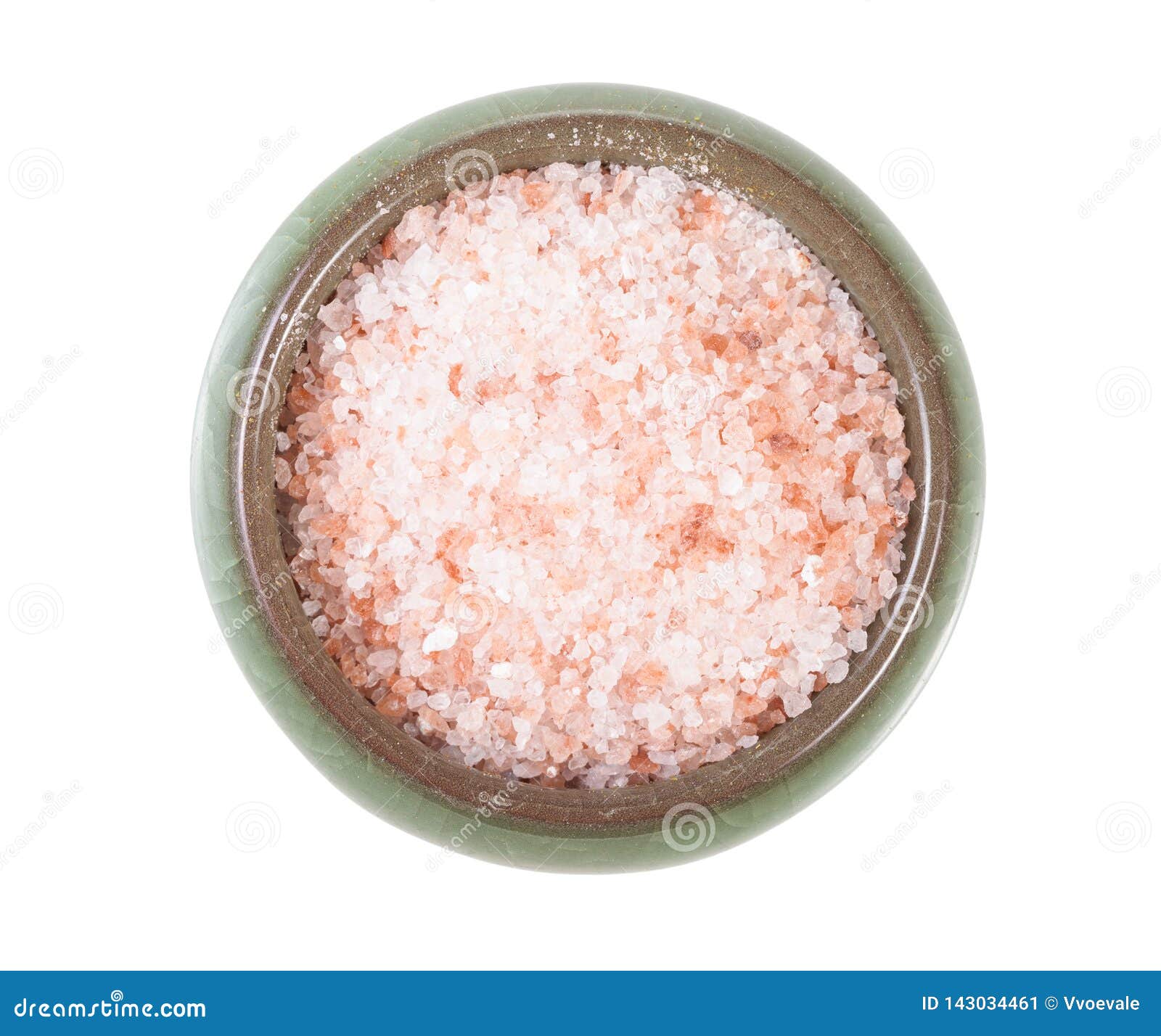 Top View of Ceramic Salt Cellar with Pink Salt Stock Image - Image of ...