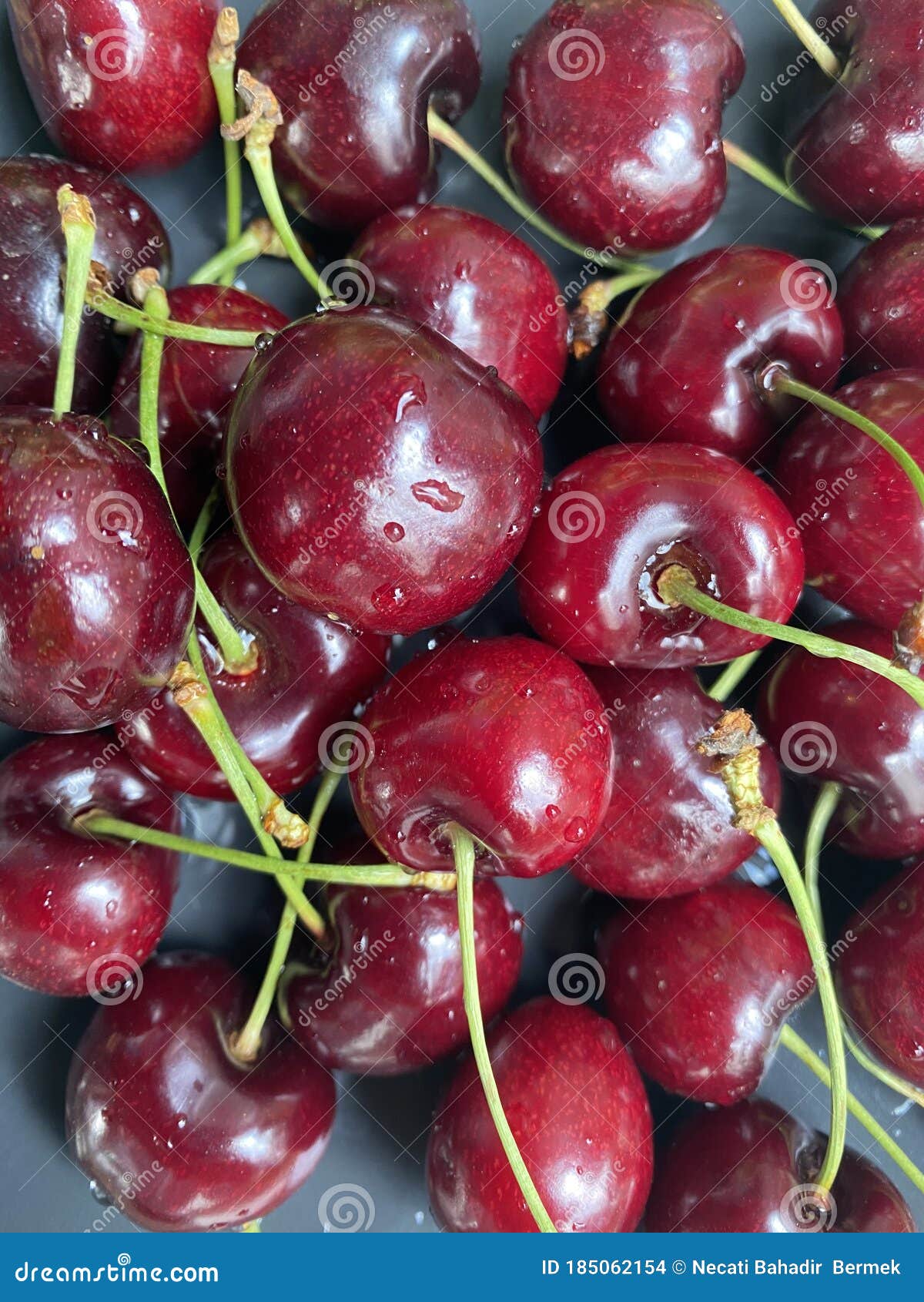 Top View Cherry in Plate Background Stock Photo - Image of dish, plant ...