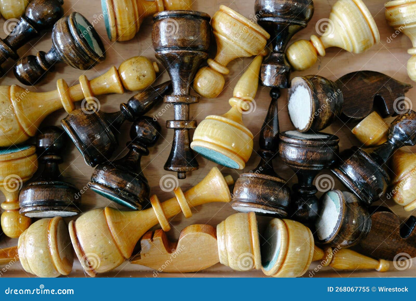 Top View of Chess Pieces in a Chessboard Stock Image - Image of pawn ...