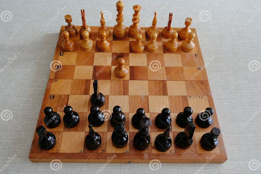 Top View of Chess Pieces on a Chessboard Stock Image - Image of vintage ...