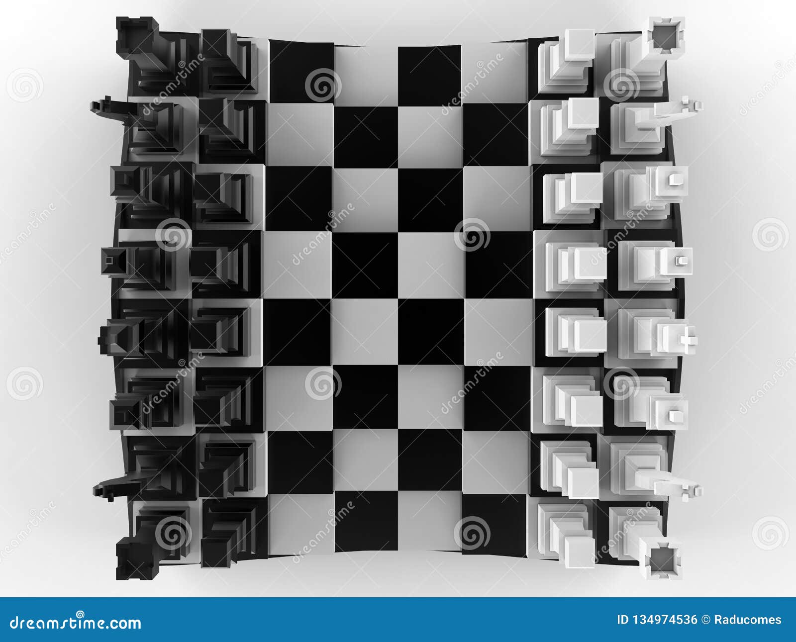 Top view of a chess table stock illustration. Illustration of board ...