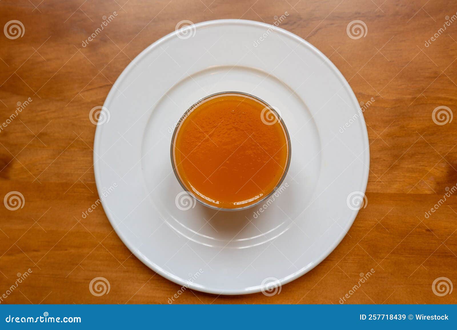 Top View of a Chicken Consomme on a Plate Stock Image - Image of dinner ...