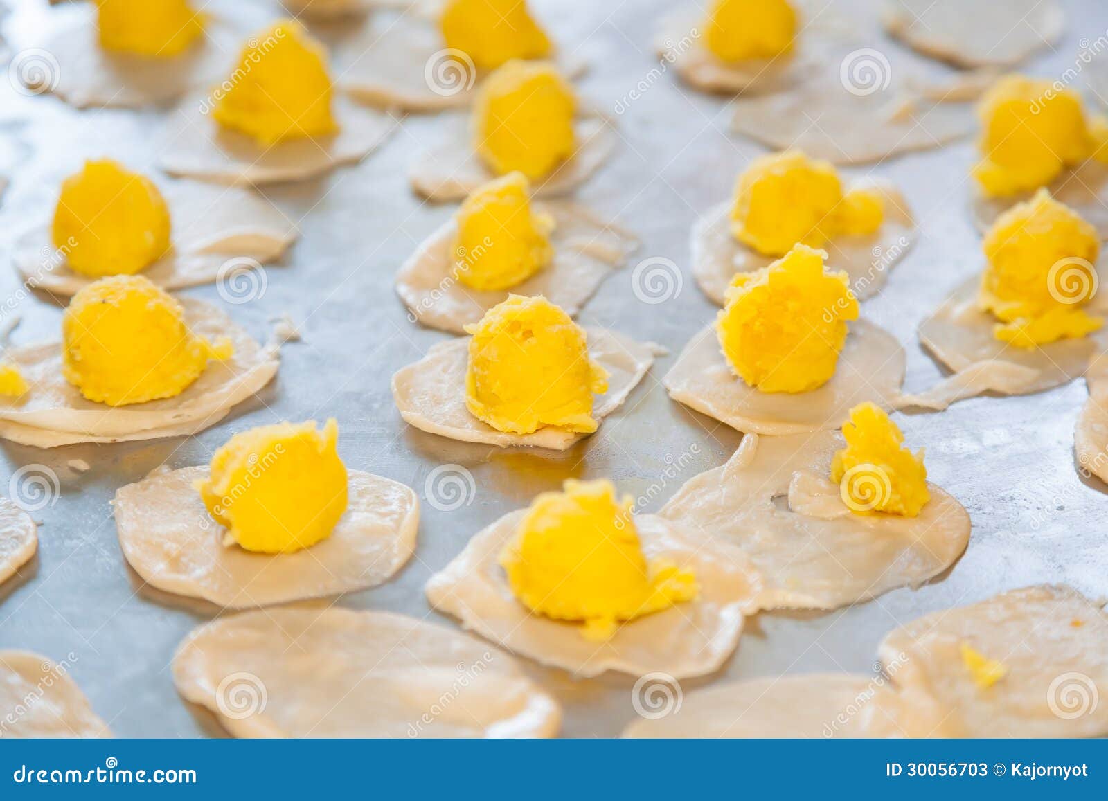 Top View of Chinese Dessert Called Kanom Pia Stock Image - Image of ...