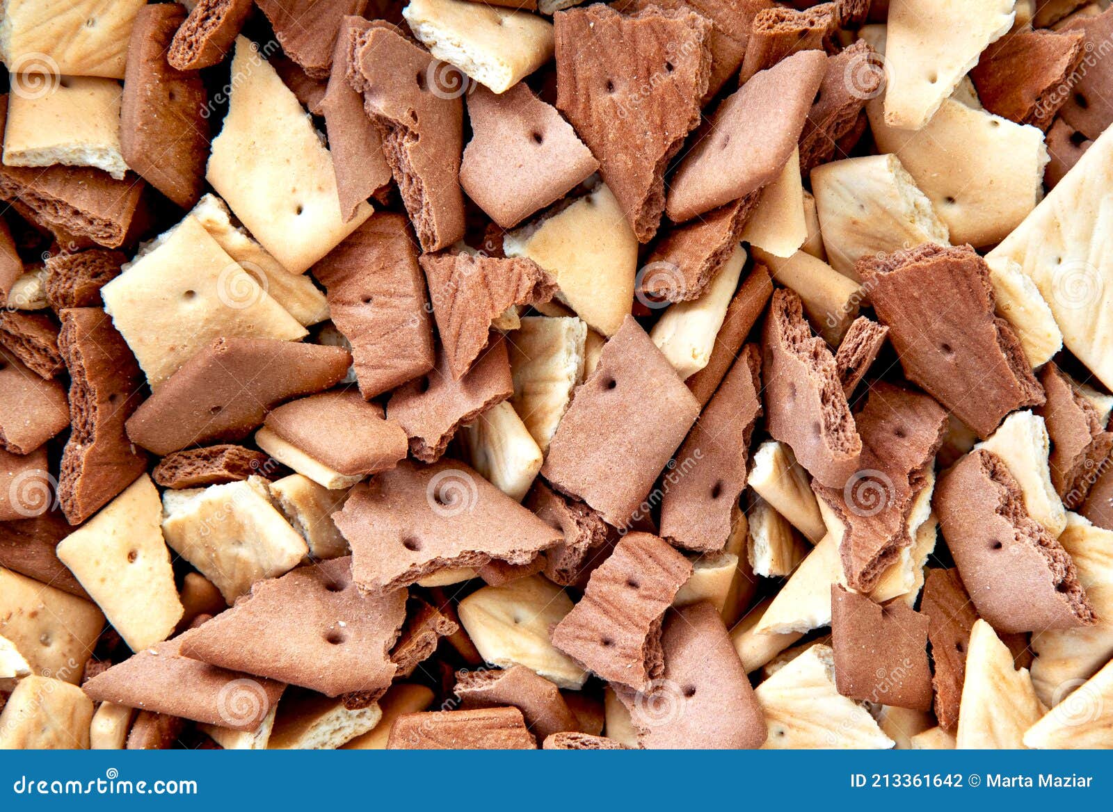 Top View of Chocolate Graham Crackers Broken into Pieces of Crumbs ...