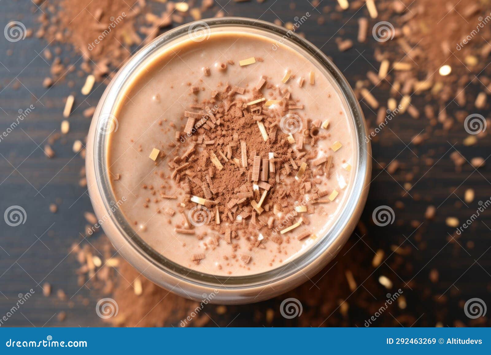 Top View of a Chocolate Milkshake with Sprinkles on Top Stock Image ...