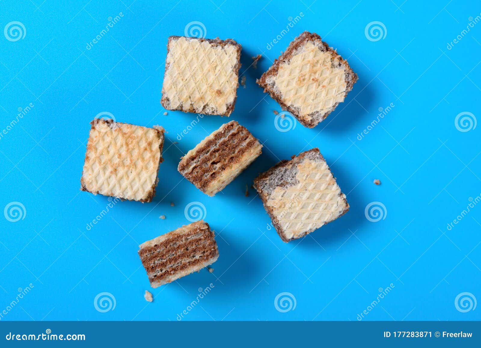 Wafer Blocks With One Bited On White Background Royalty-Free Stock ...