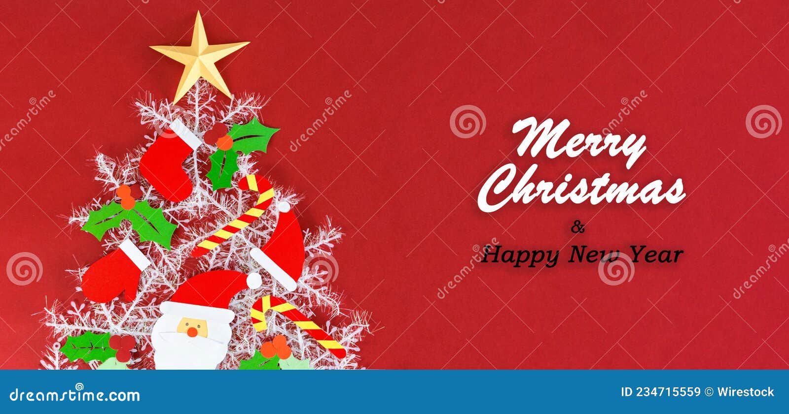 Top View of Christmas Tree with Decorations, Stock Image - Image of ...