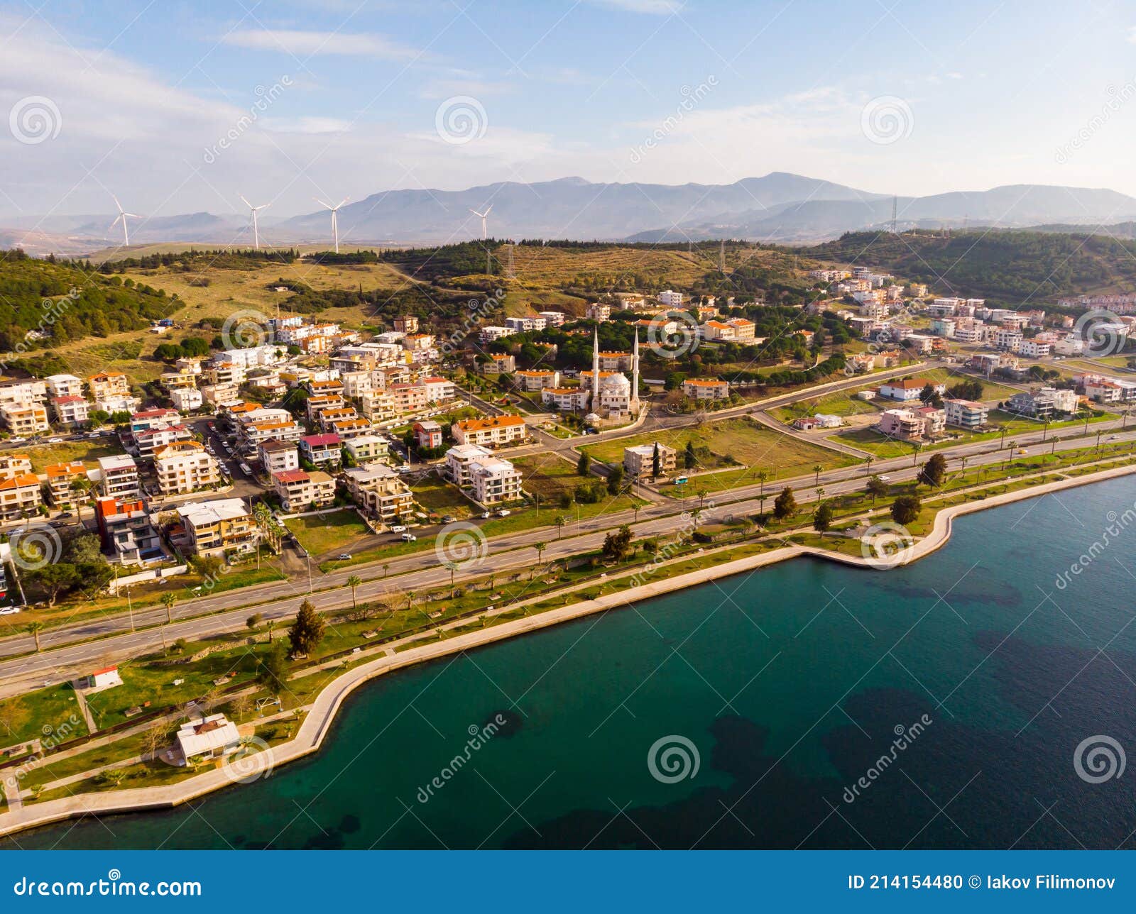 Top View of City of Aliaga. Turkey Stock Photo - Image of place, city ...