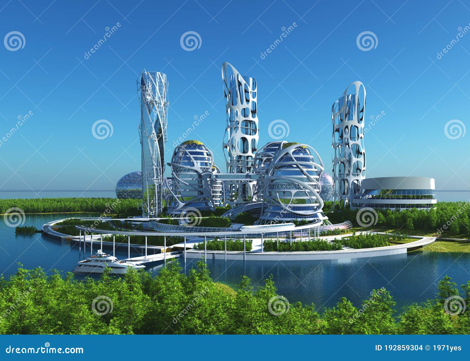 Architectural complex stock illustration. Illustration of construction ...