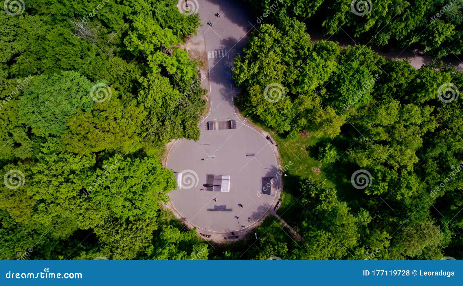Top view of the city park. stock photo. Image of park - 177119728