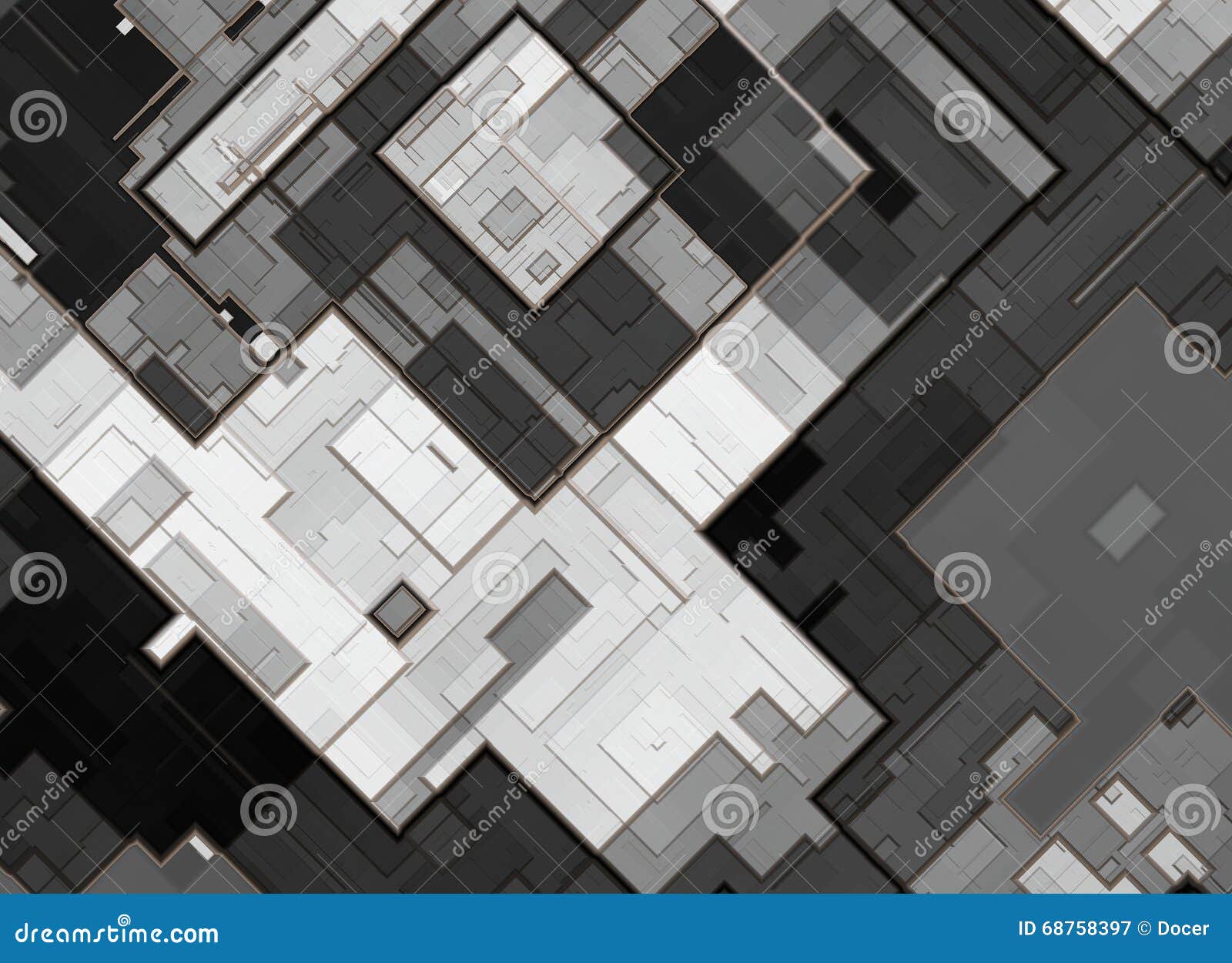 Top View City Plan. Abstract Backgrounds Stock Illustration ...