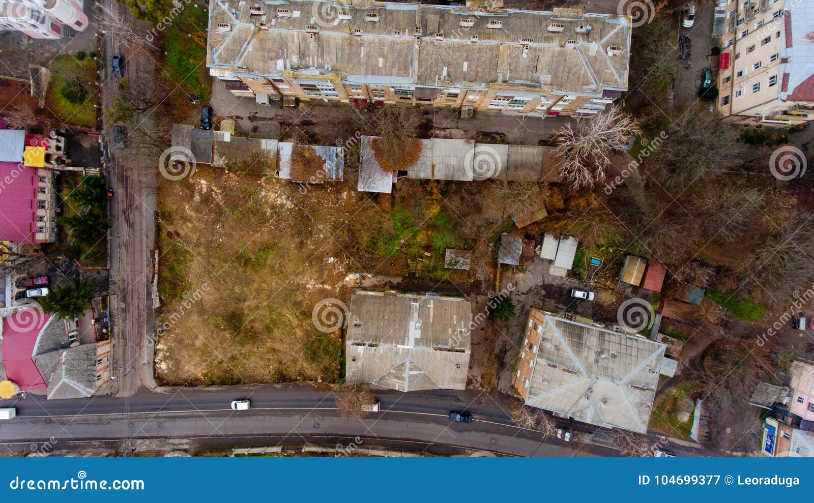 Top View of the City Wasteland. Stock Image - Image of district ...