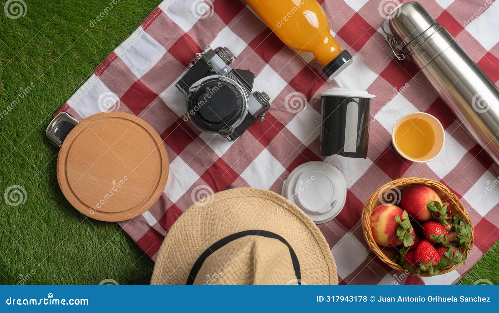 Top View of a Classic Picnic on the Grass Stock Photo - Image of eating ...