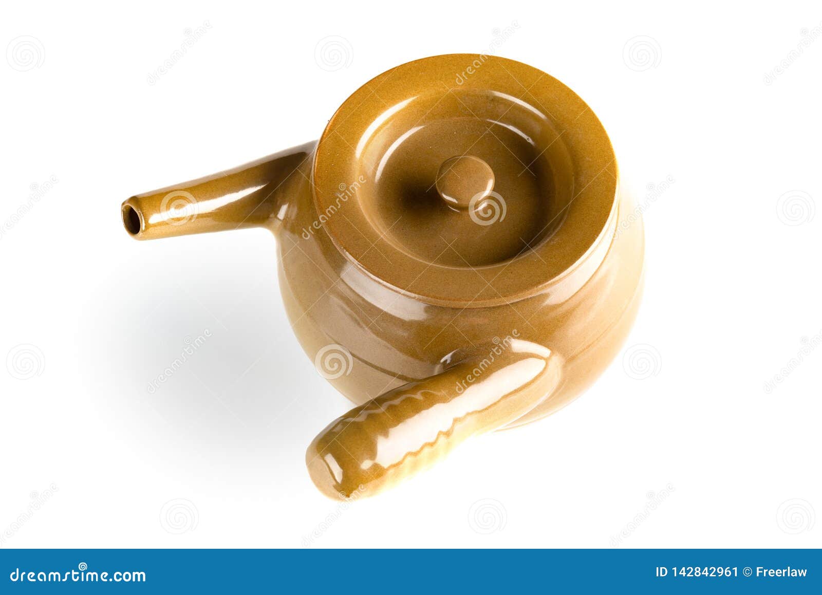 Clay Pot for Boiling Herb Medicing with on White Stock Image - Image of ...