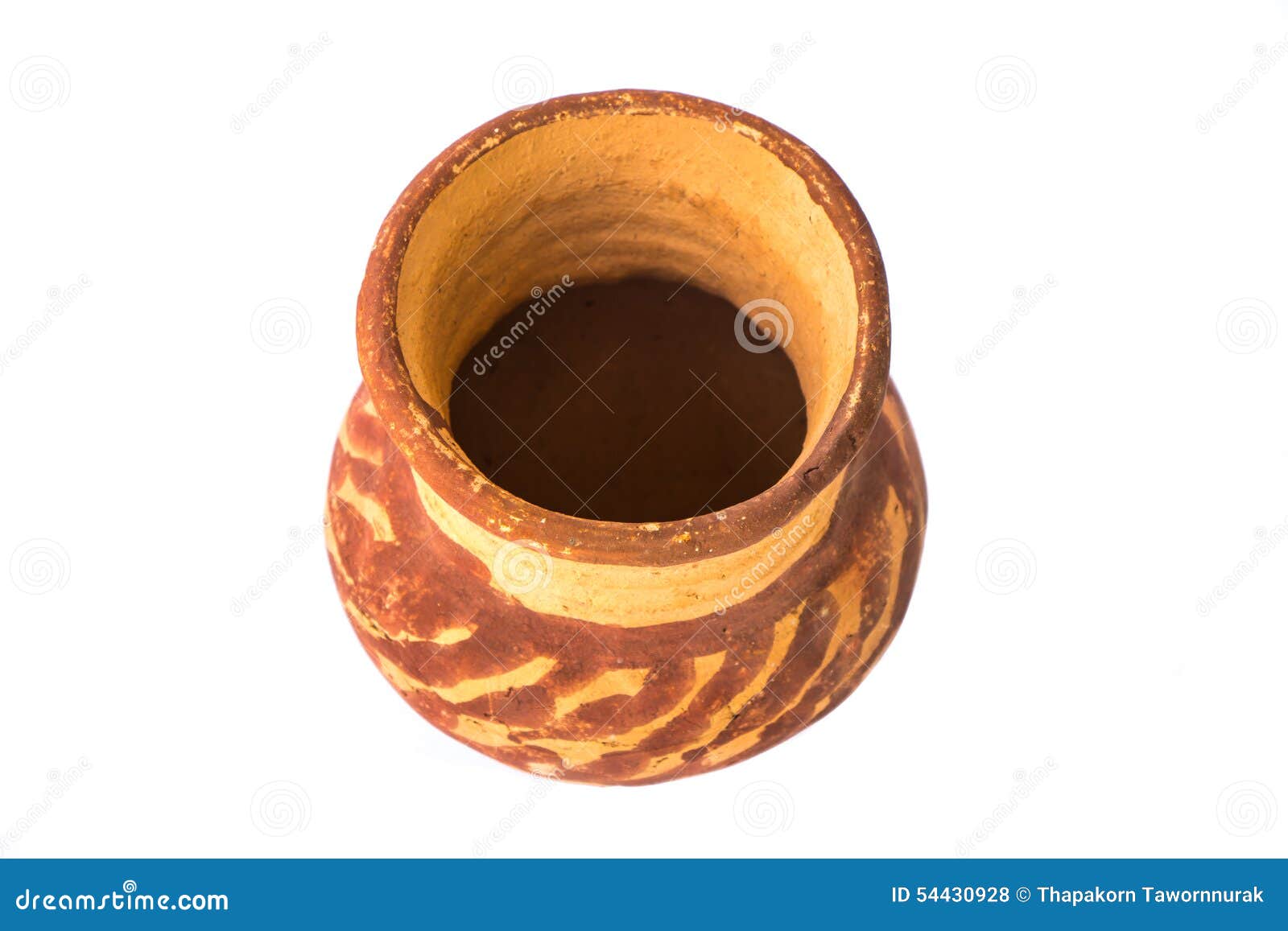 Top View of Clay Pot Isolated Stock Photo - Image of pottery, kitchen ...