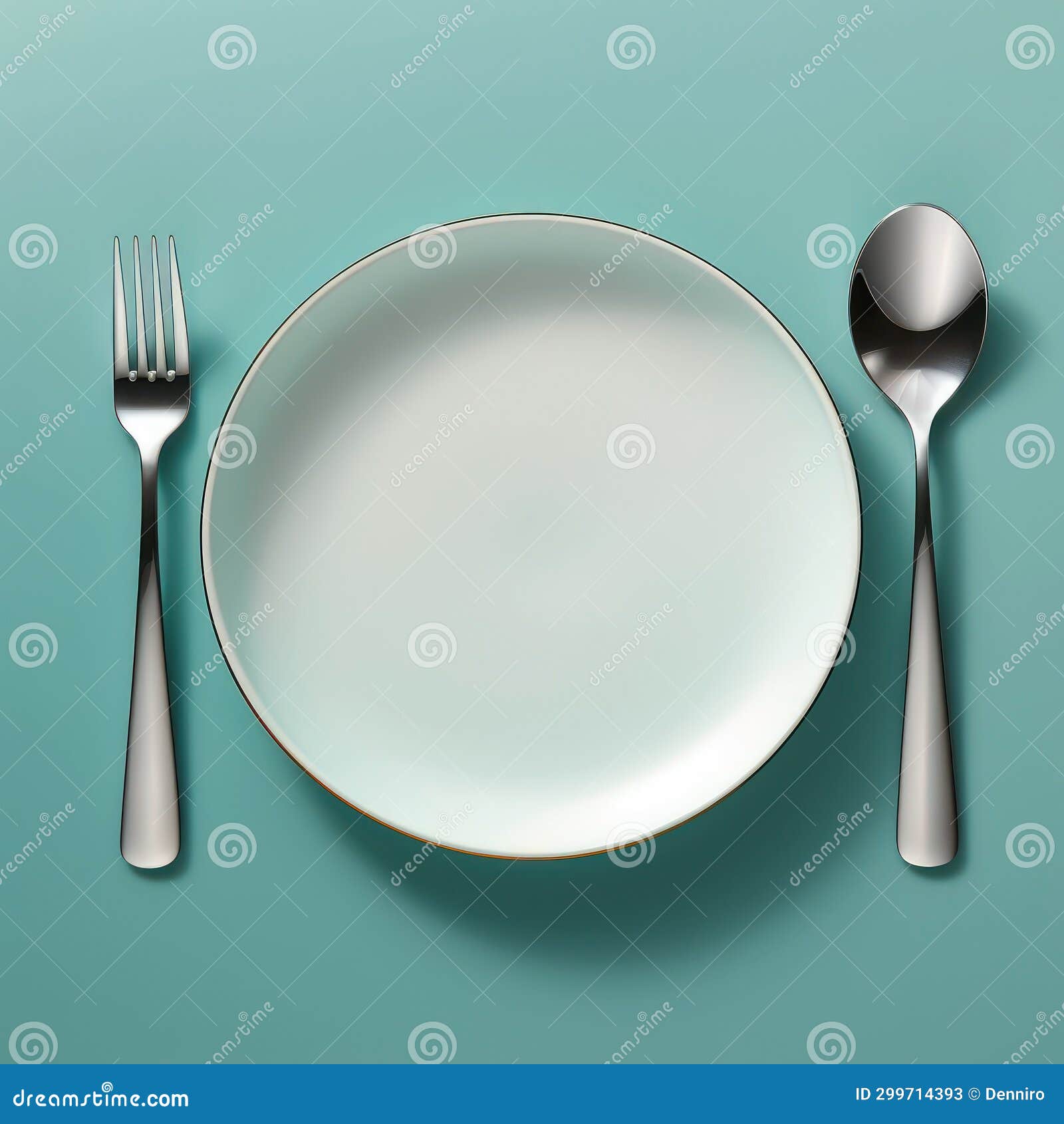 Top View of Clean Tableware Arrangement Stock Illustration ...