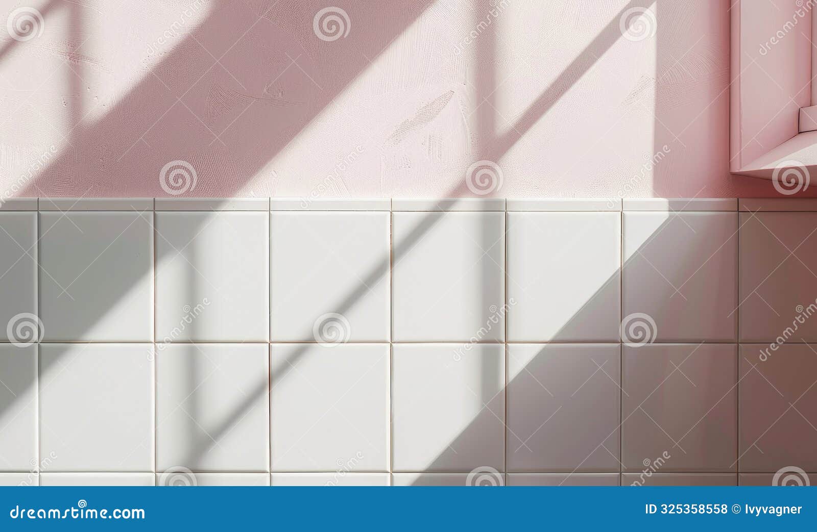 Top View of a Clean White Tile Countertop Stock Photo - Image of white ...