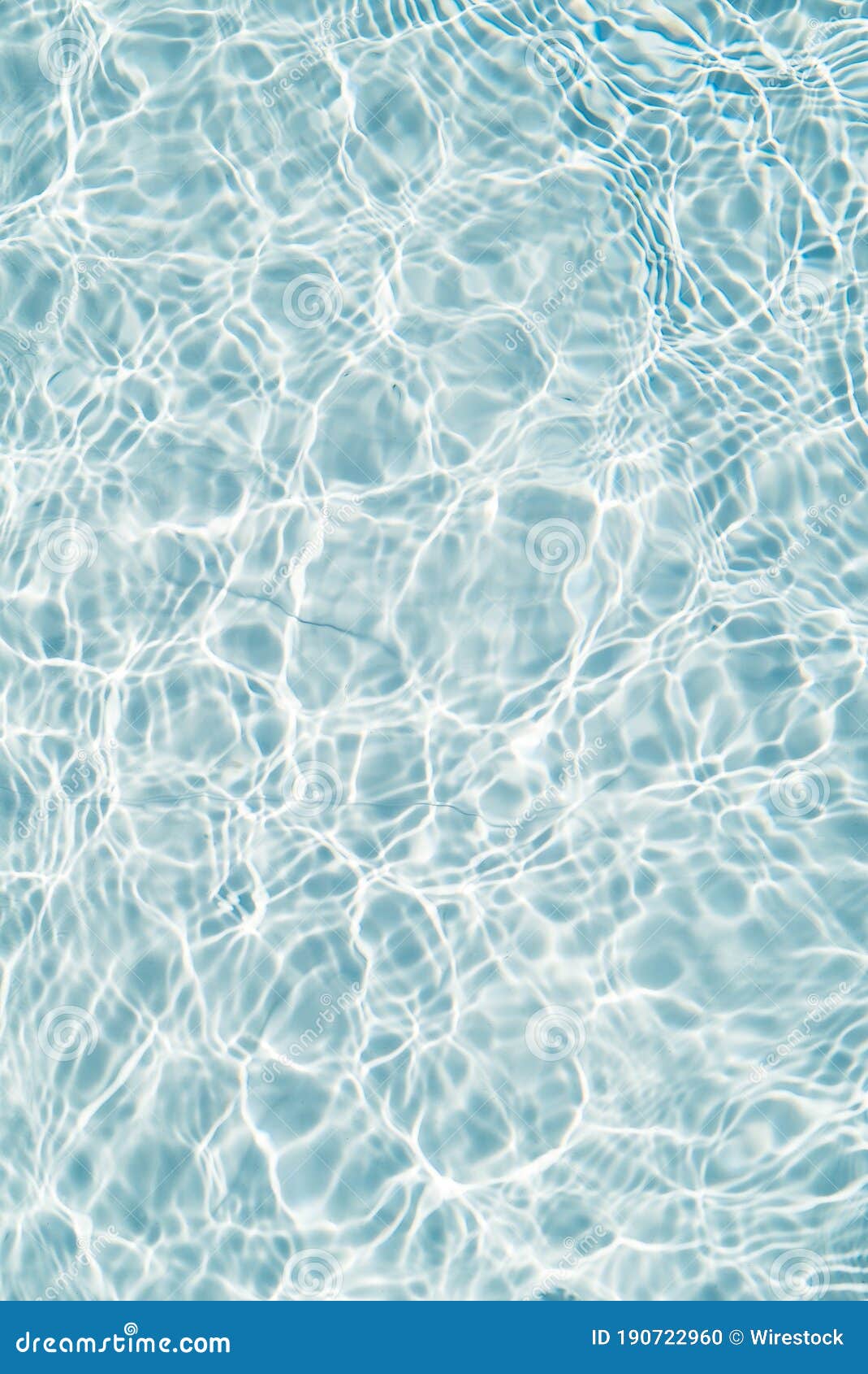 Top View of the Clear Water of a Pool with Patterns of the Sunshine ...