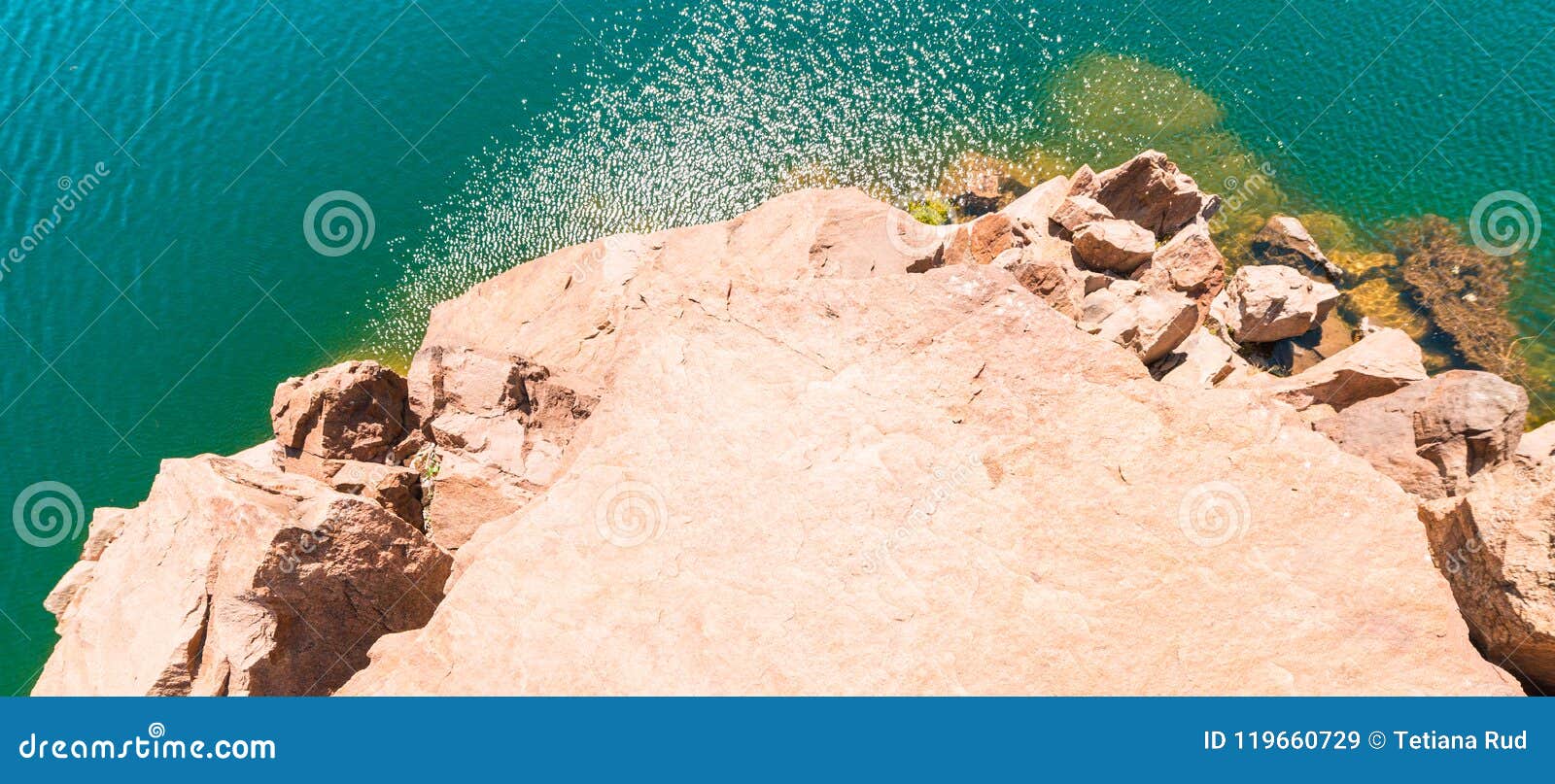 Top View of the Cliff and the Ocean Stock Image - Image of high, scenic ...