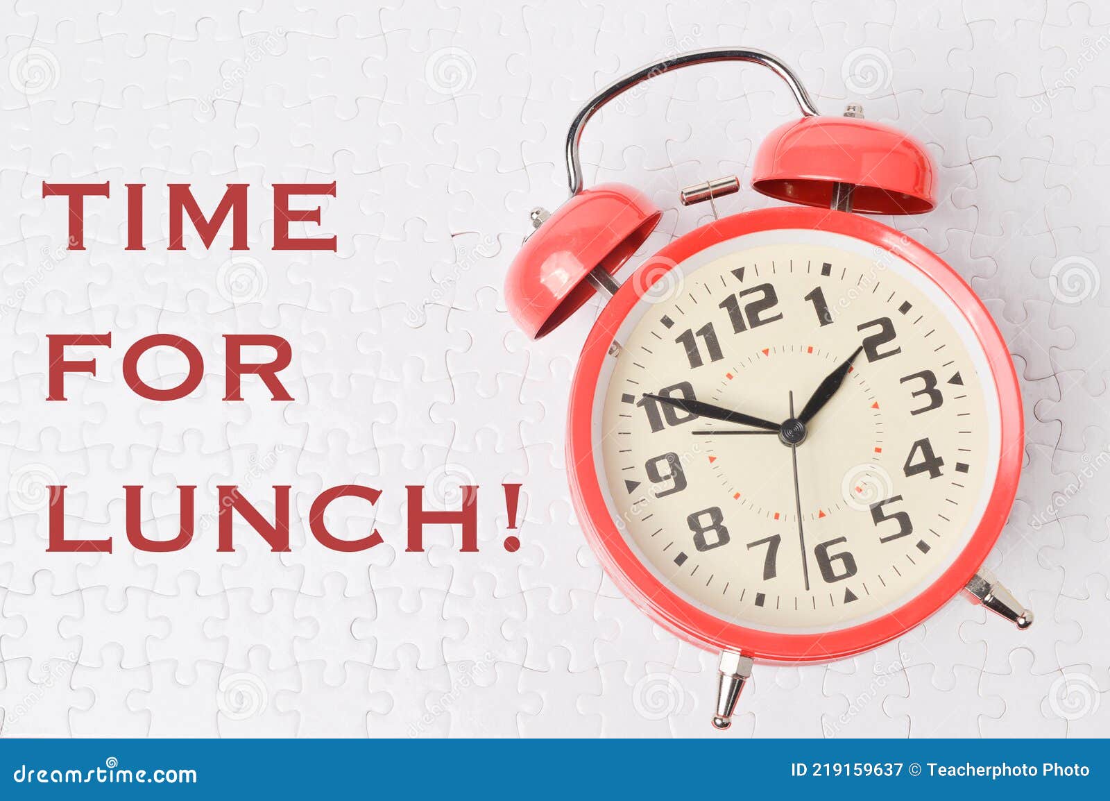 Top View of Clock Isolated on White Background Written with TIME for ...