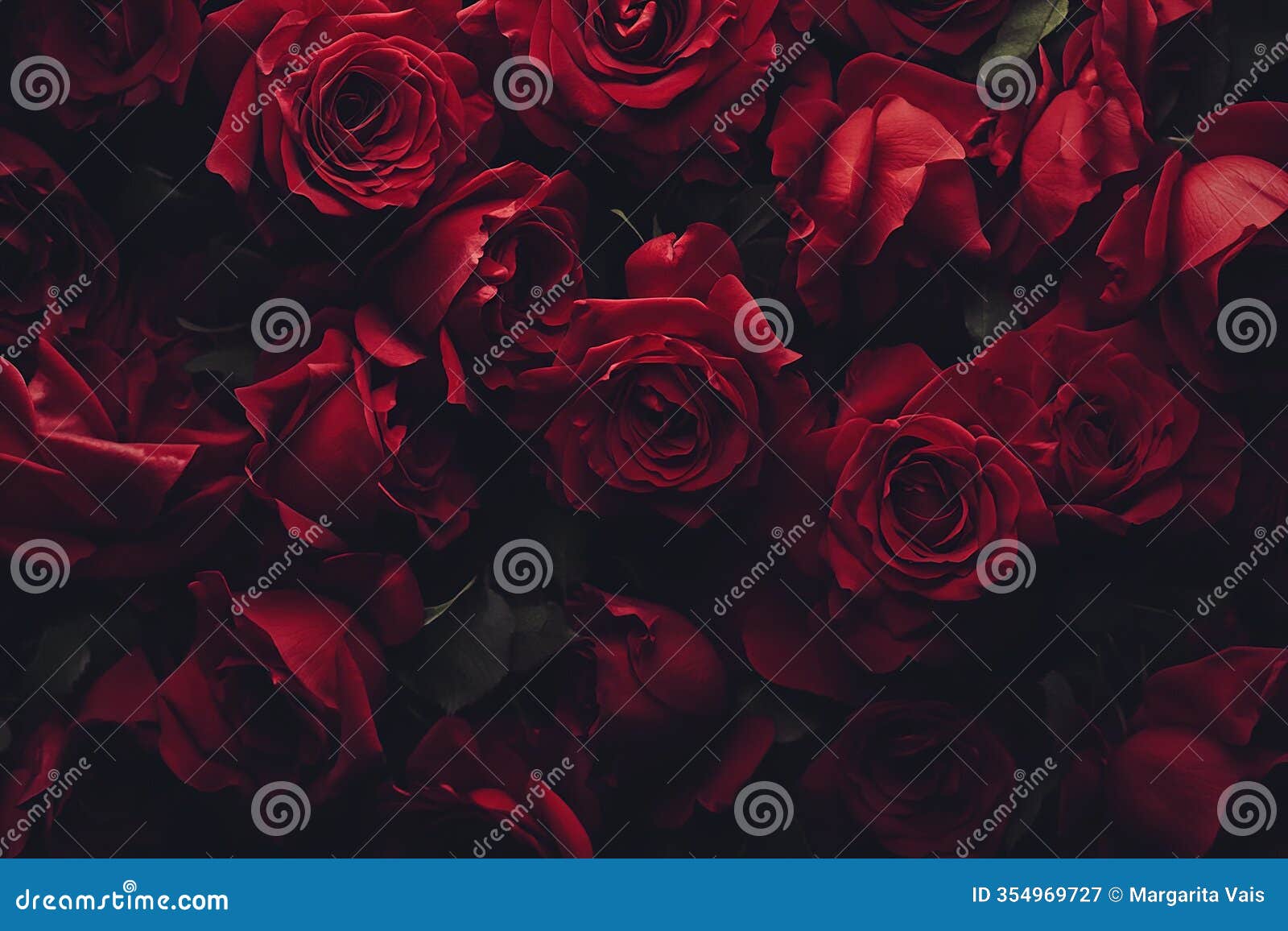 Top View Close-up Many Red Roses Flowers Texture Background Stock ...