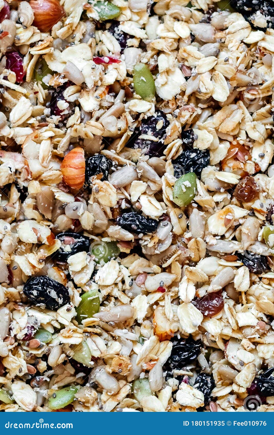Top View Close Up Muesli, Abstract Cereal Grain Pattern, Granola ...