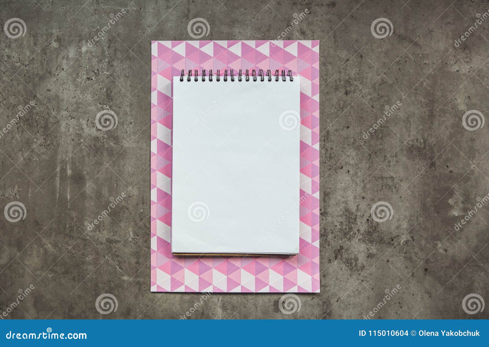 White Copybook Locating on Workplace Stock Photo - Image of accessory ...