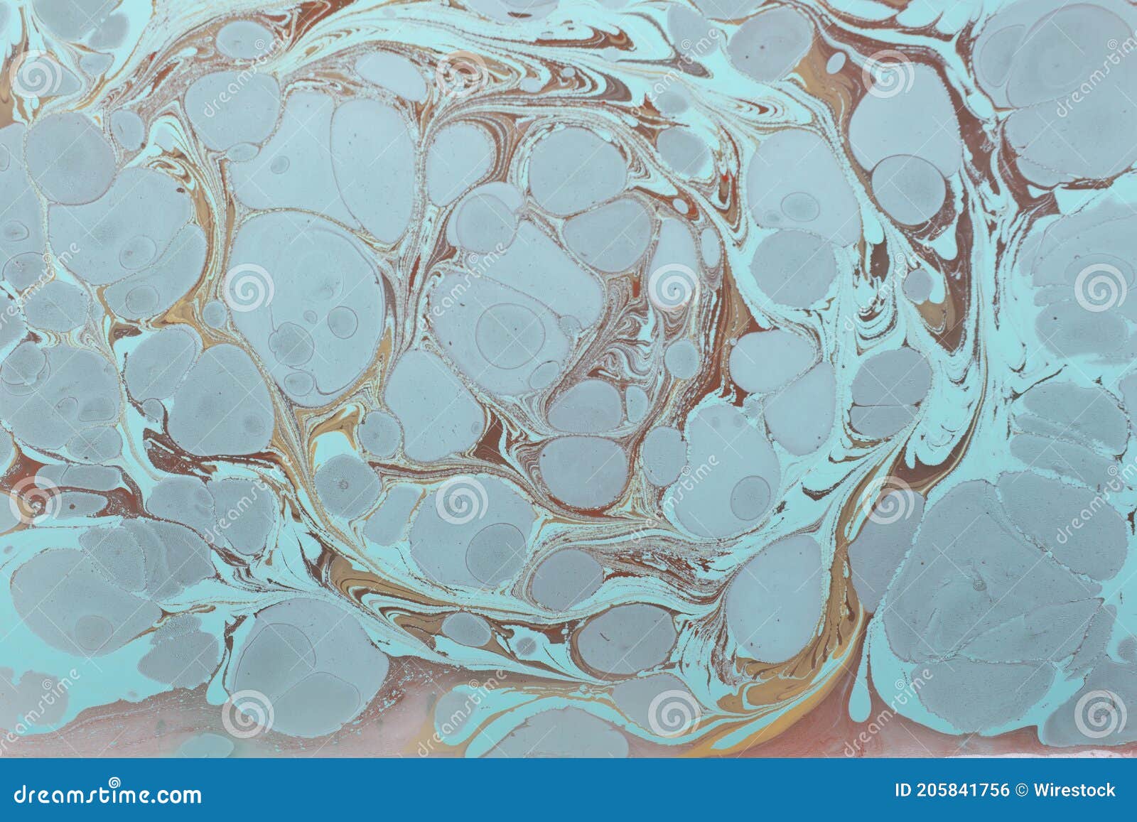 Top View Closeup of Blue Paint Drop Mixture in the Water Stock Photo ...