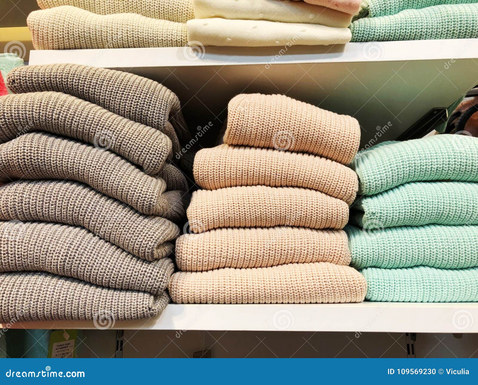 Top View of Cloth Textile Surface. Close-up Knitted Fabric Texture ...