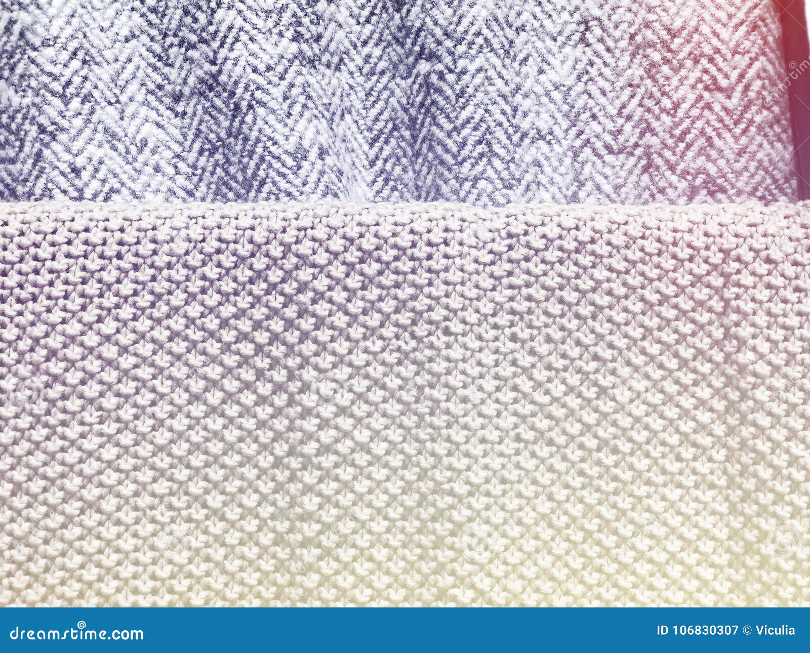 Top View of Cloth Textile Surface. Close-up Knitted Fabric Texture ...