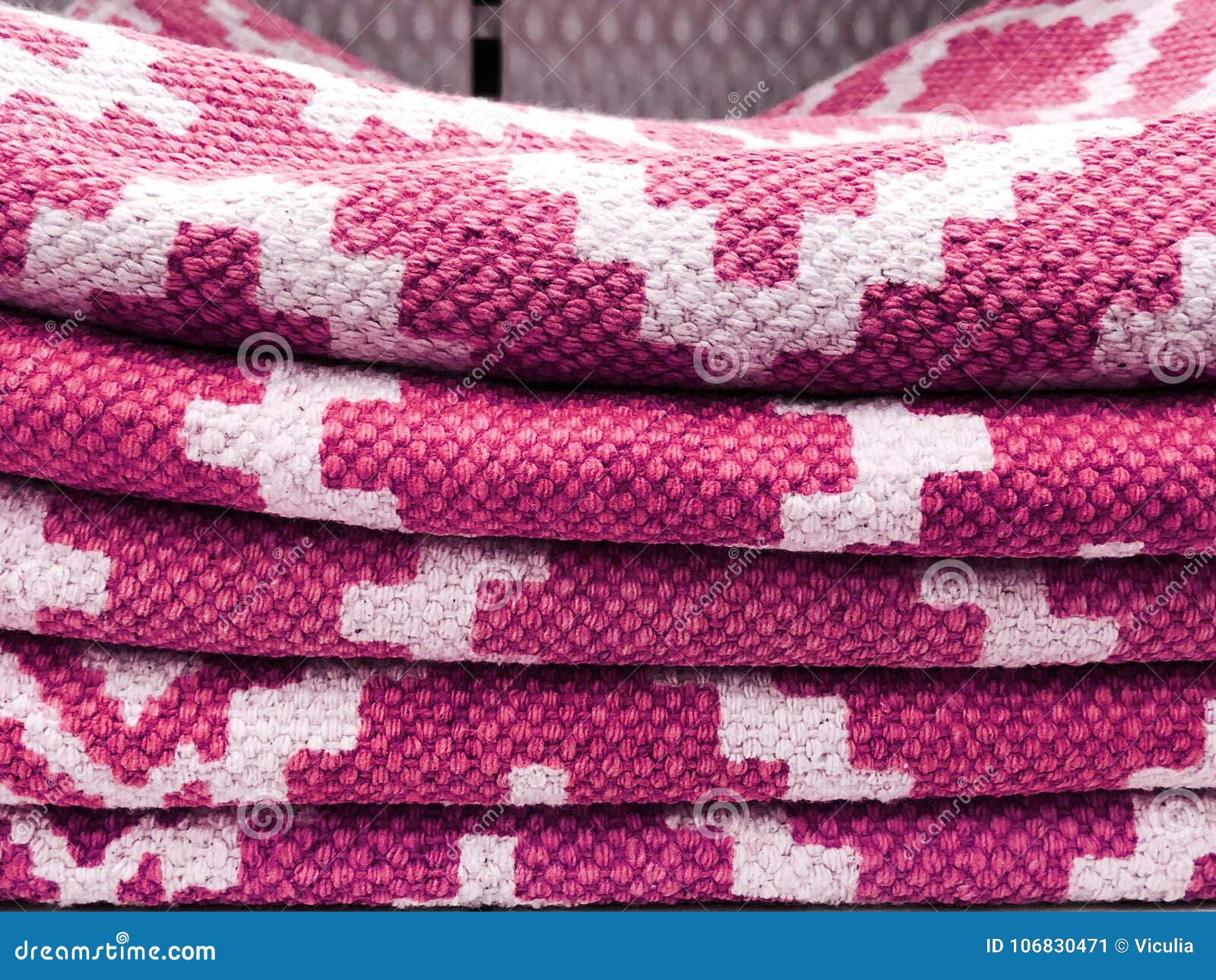 Top View of Cloth Textile Surface. Close-up Knitted Fabric Texture ...