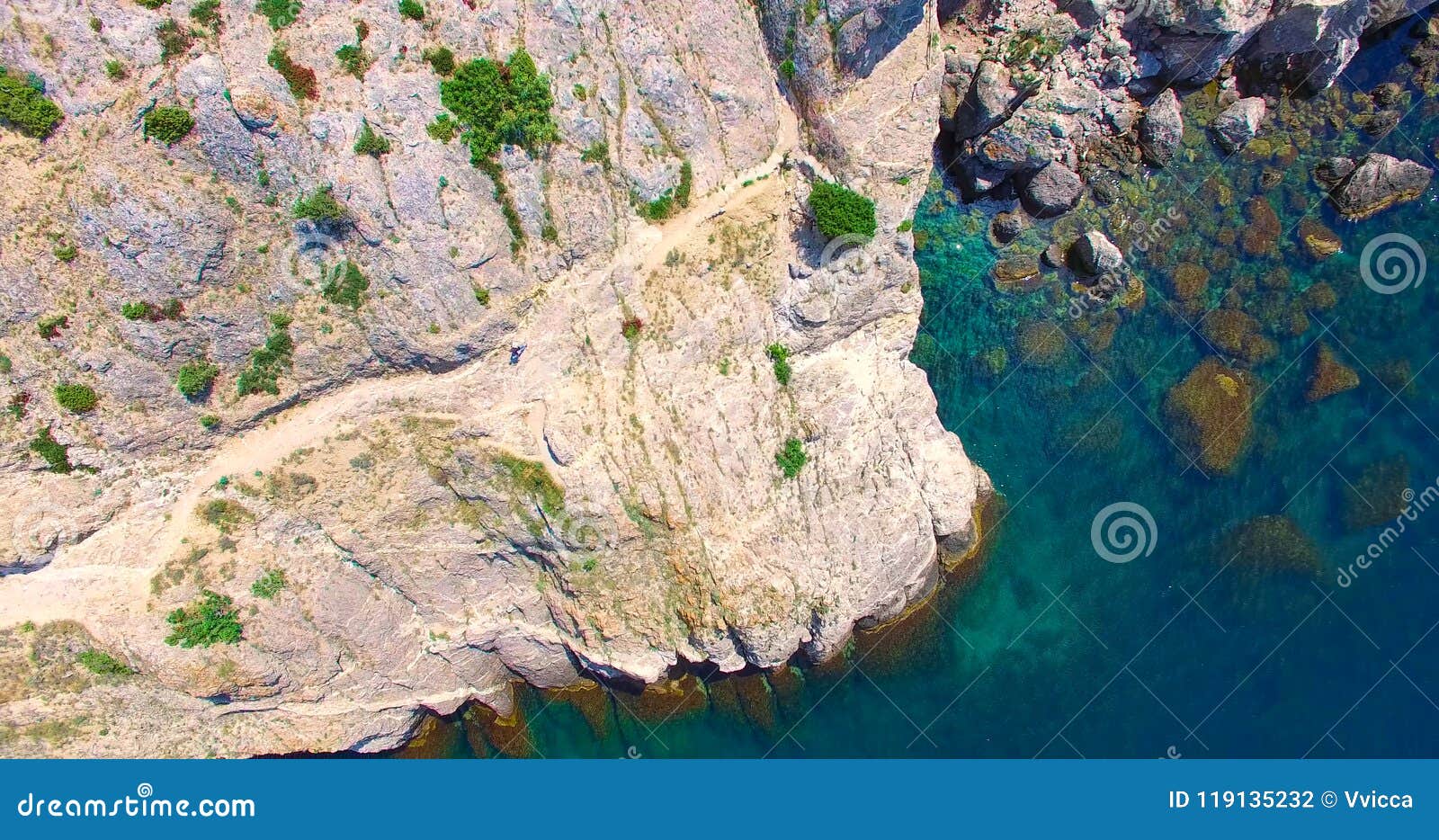 Top View of the Coastal Cliffs. Stock Photo - Image of scree, coastline ...