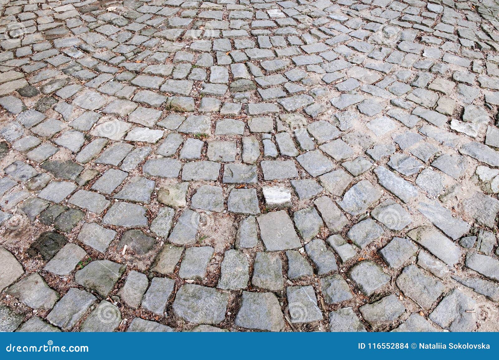 Top View of a Cobblestone Road Stock Photo - Image of roadway, cobbled ...