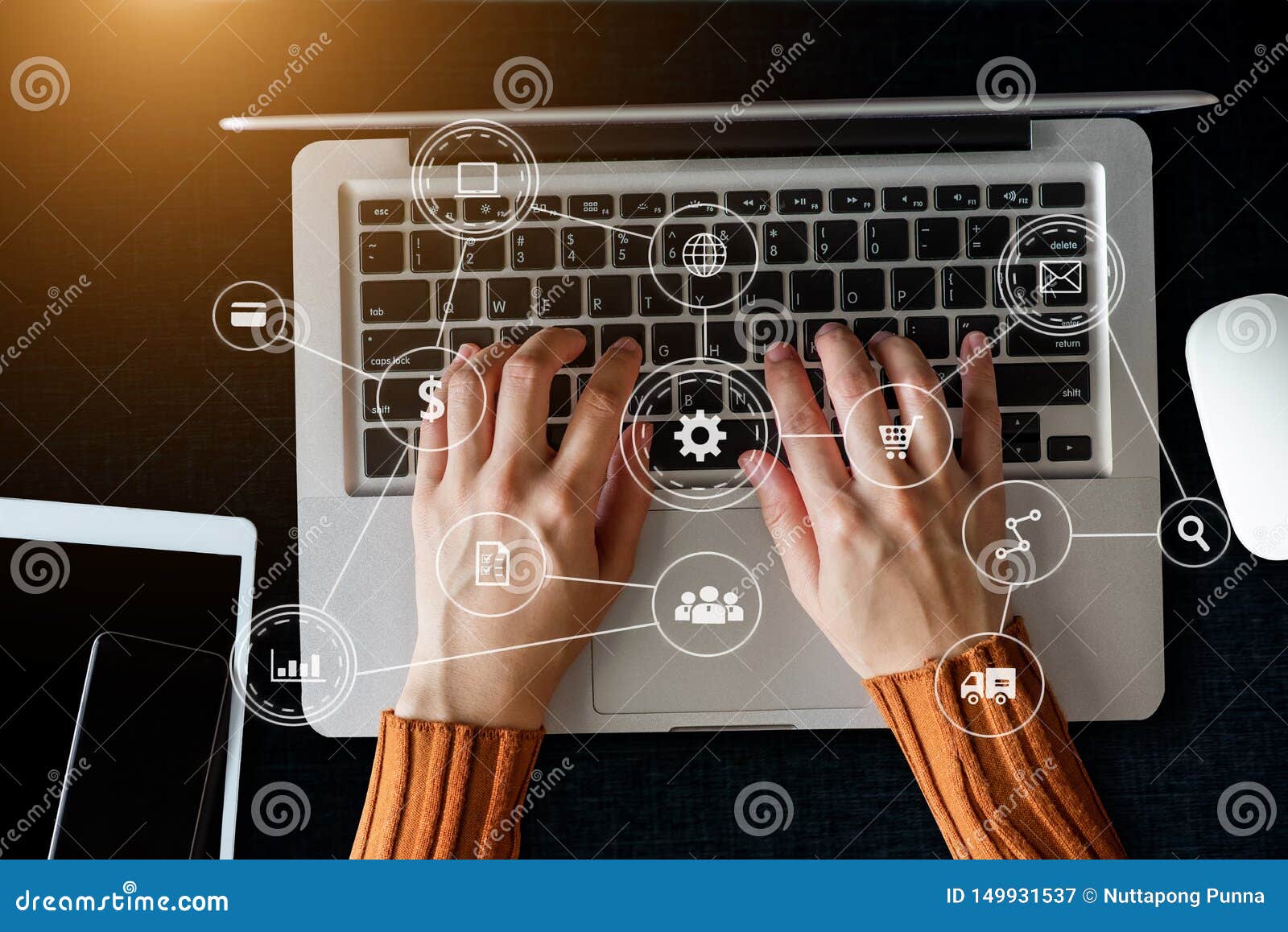 Digital Marketing Media Smartphone Software Stock Image - Image of ...