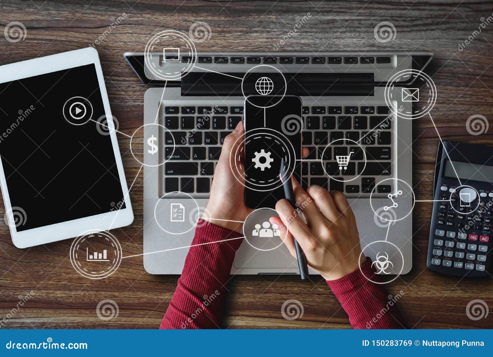 Digital Marketing Media Smartphone Software Stock Image - Image of ...