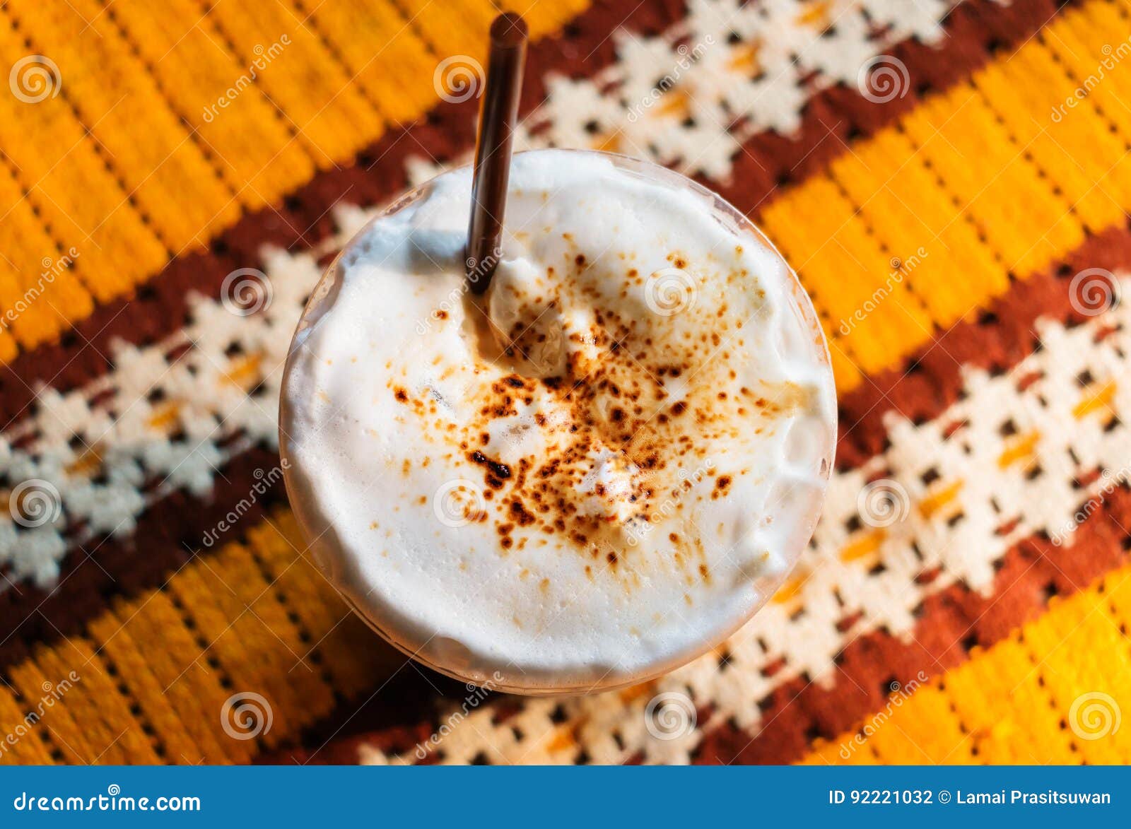 Top view coffee cream stock photo. Image of food, beverage - 92221032