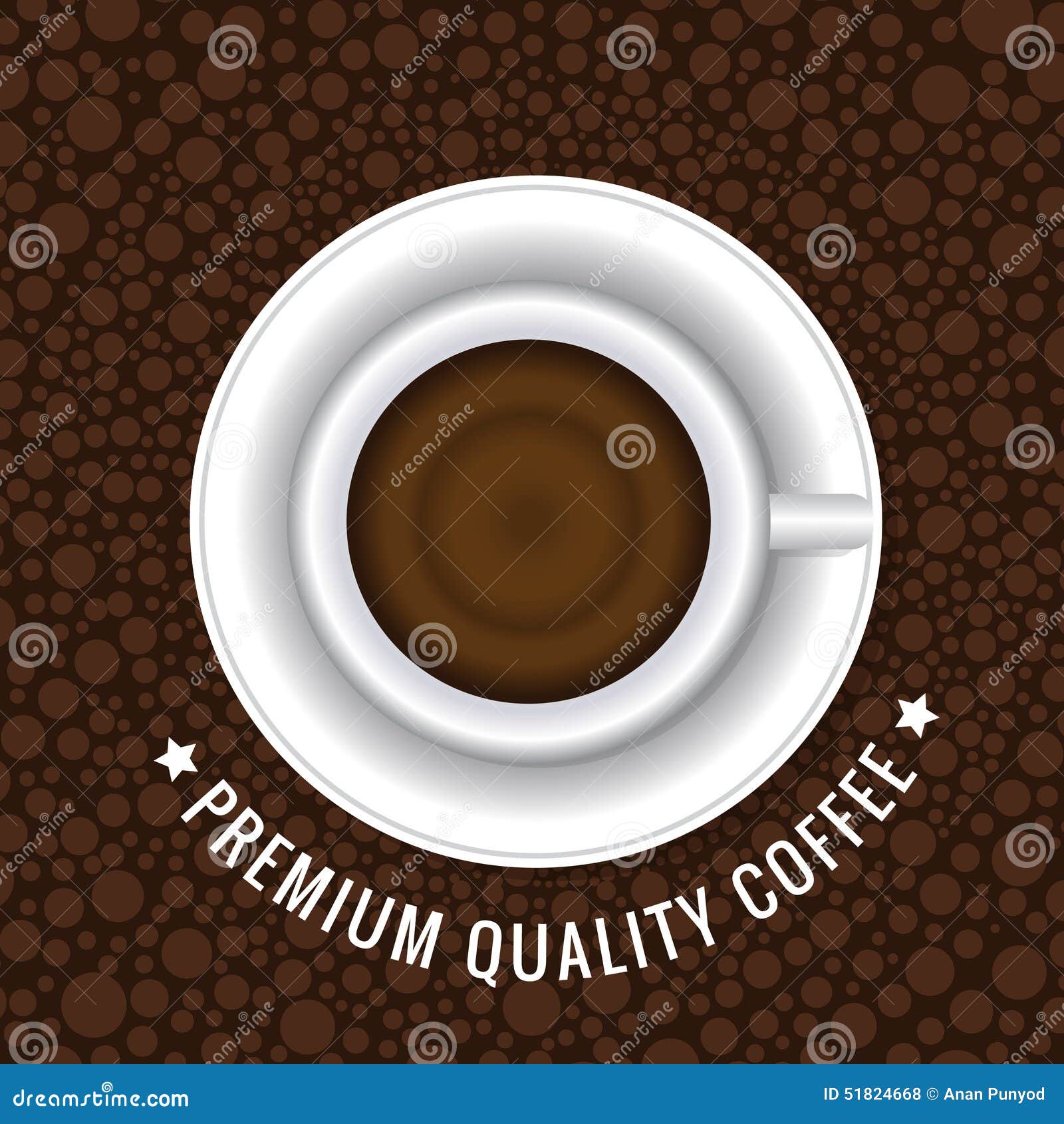 Top View Of Coffee Cup. Espresso And Latte Or Cappuccino In Takeaway ...